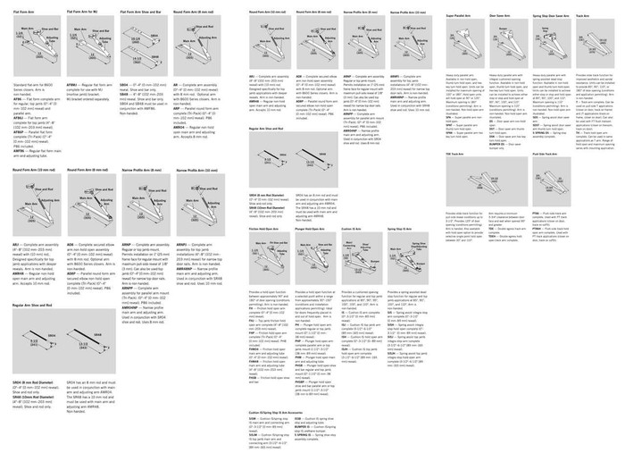 DORMA 8616 Surface-Mounted Slide Track, TDE - Track Double Egress, Pull ...