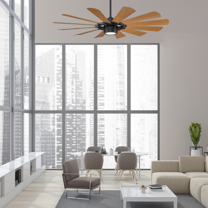 WAC Smart Fans 65" Windmill 12-Blade LED Smart Ceiling Fan