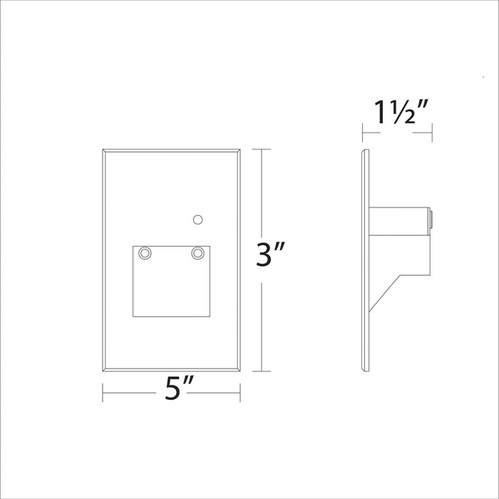 WAC Lighting 3" LEDme 120V LED Vertical Step and Wall Light with ...