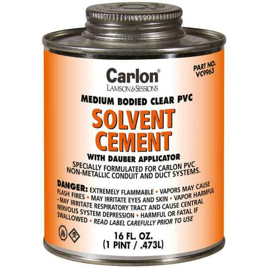 Carlon Medium Bodied Clear PVC Solvent Cement | ZenSupply