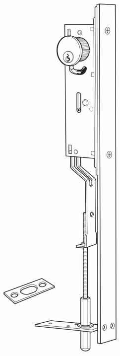 Adams Rite 1877 Cylinder-Operated Flushbolt (Cylinder Not Included ...