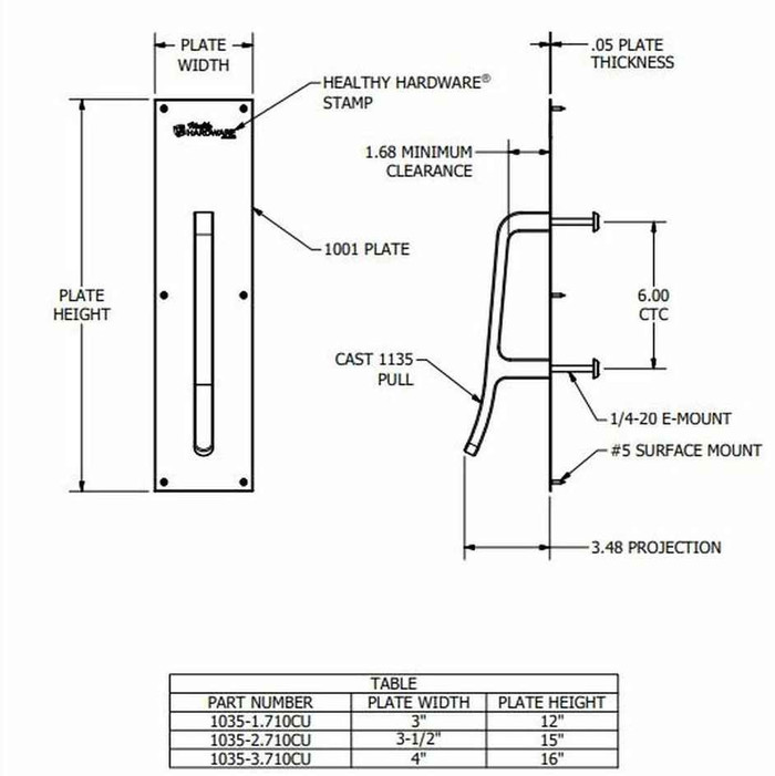 Trimco 1835 Ultimate Restroom Push/Pull Plate Combo - Fast Free ...