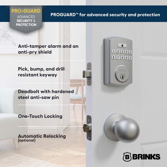 Brinks Electronic Keypad Series Deadbolt Lock - Fast Free Shipping ...