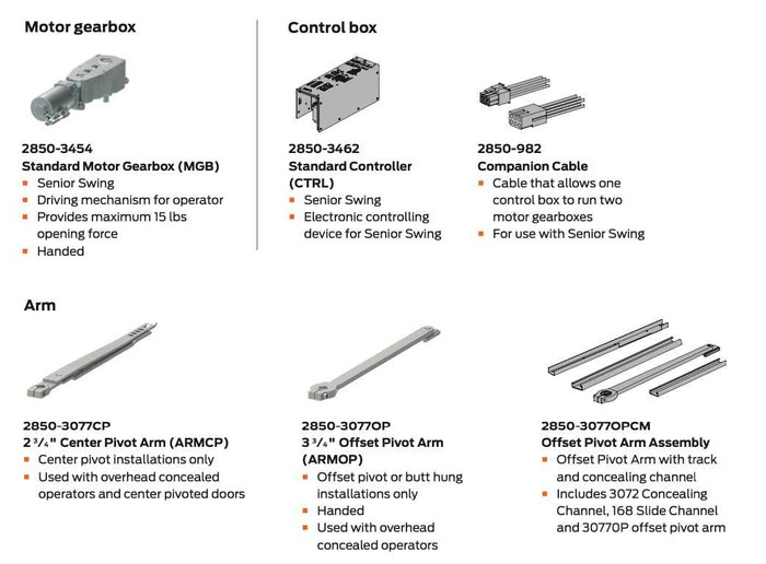 LCN 2853 Senior Swing Electromechanical, Simultaneous Pair, Automatic ...