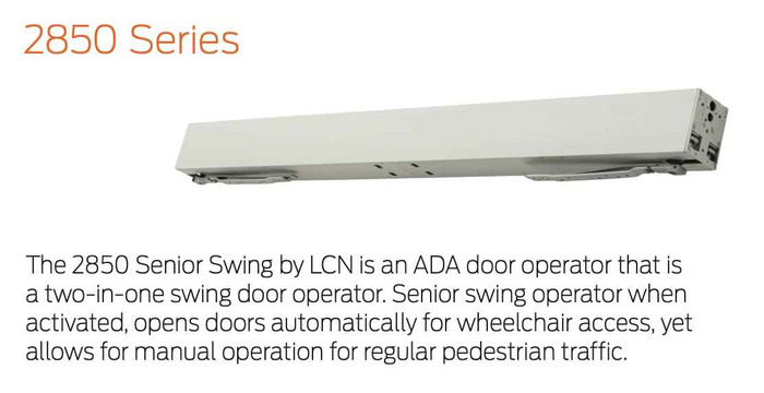 LCN 2853 Senior Swing Electromechanical, Simultaneous Pair, Automatic ...