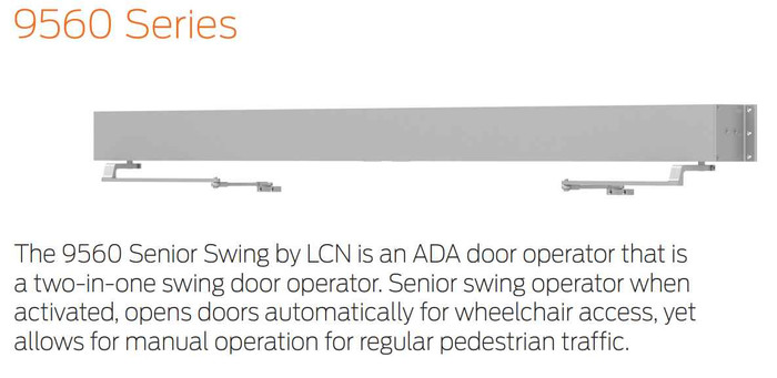 LCN 9563 Senior Swing Electromechanical Surface-Mounted Automatic ...