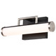 NUVO Lighting 62-656 Solano LED Small Vanity, Black and Brushed Nickel ...