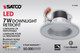 SATCO Lighting S11833 7W, LED Downlight Retrofit, 4in, CCT Selectable ...