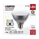SATCO Lighting S11584 11W PAR30SN LED, Medium Base, Silver Finish, CCT ...