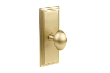 Emtek 8235 Wilshire 7" Non-Keyed Sideplate Lockset, Privacy - Brass ...