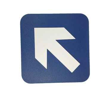DON-JO HS 9070 36 ADA Sign Arrow Diagonal, Blue Finish, Plastic ...