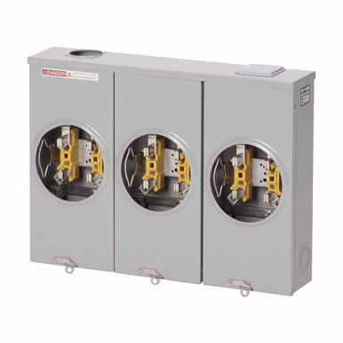 B-Line Eaton series horizontal meter pack, 100A, None, Ringless, ANSI ...