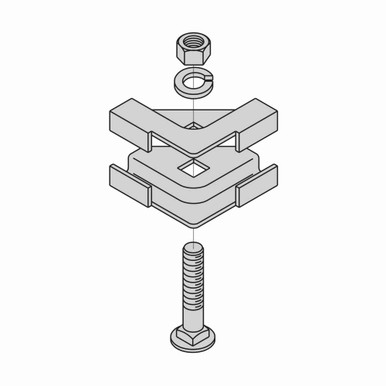 B-Line Eaton series runway splice, Runway 90? junction splice clamp and ...