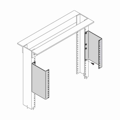 B-Line Eaton series open racks, 11 Gauge steel, Spaces: 1, Screws: 4 ...