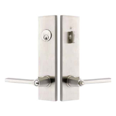 Emtek 5312 Modern Rectangular Two-Point Lockset - Brass Tubular ...