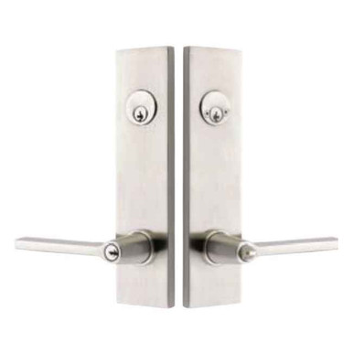 Emtek 5322 Modern Rectangular Two-Point Lockset - Brass Tubular - Double Cylinder - Fast Free ...