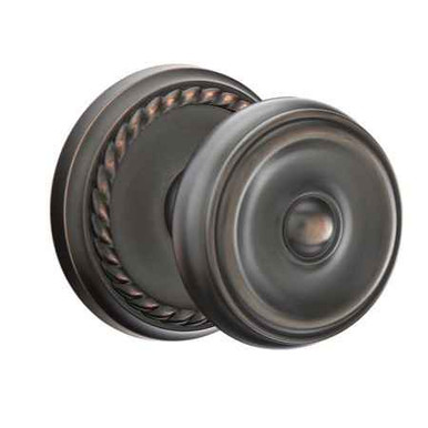 Emtek Classic Brass Knobsets with Designer Rosettes - Waverly Knob ...