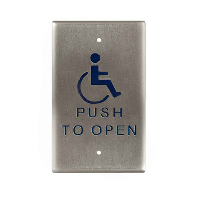 RCI 940 Rectangular Push Plate with Brushed Stainless Steel Finish