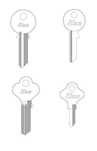 Kaba Ilco Taylor Key Blank Nickel Plated - Fast Free Shipping | ZenSupply