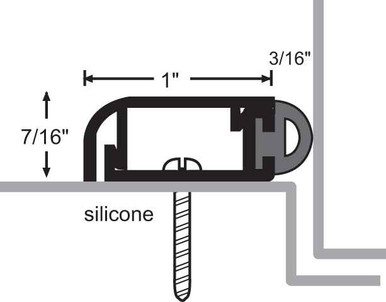 NGP 170SA Silicone Perimeter Seal with Concealed Fastener, Anodized ...