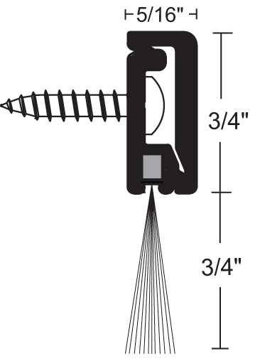NGP 673 3/4" Concealed Fastener with Nylon Brush Sweep - Fast Free ...