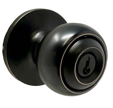 Weslock 0240 Hudson Knob Keyed Entry Lock with Adjustable Latch and ...