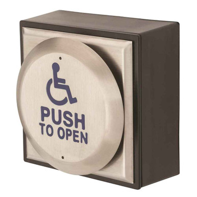 Locknetics PPH-100-PL Large Round Push Plate with Box (Black / Aluminum ...