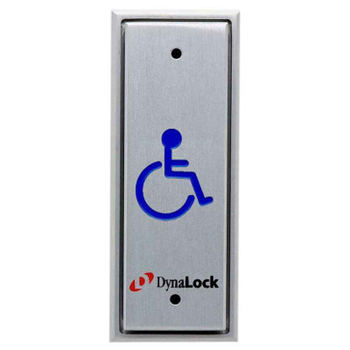 DynaLock 6895 Series Handicapped Pushplates, Recessed Narrow, Momentary ...