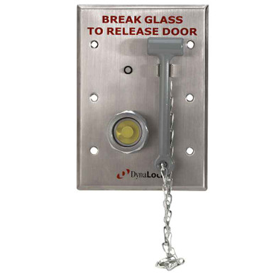 DynaLock 7076 Series Break Glass Station, with Bi-Color LED, Red/Green ...