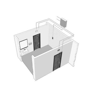DynaLock 8500-3 Series Three-Door Communicating Bathroom System - Fast ...