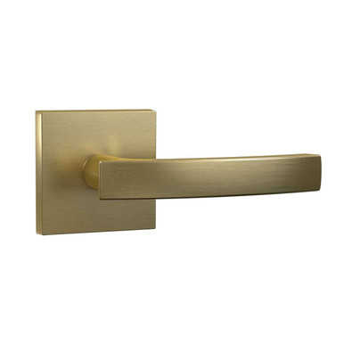 Bravura Miramar with Rectangle Trim Privacy Leverset US4 Satin Brass ...