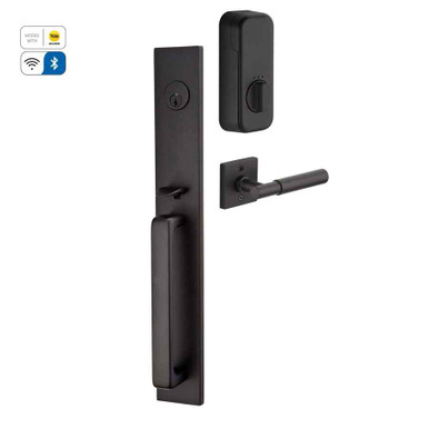 Emtek EMP4819 Lausanne Single Cylinder Entrance Handleset - Brass ...