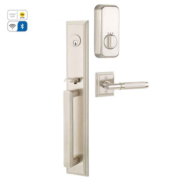 Emtek EMP4212 Melrose Single Cylinder Entrance Handleset - Brass ...