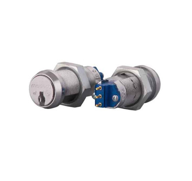 Medeco Micro Double Switch Lock, 5 Pin, 3/4" Diameter, Satin Chrome ...