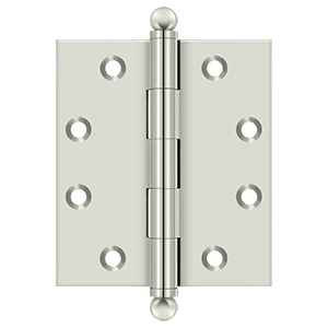 Deltana DSB4540-BT 4-1/2" x 4" Square Hinges (Pair), Ball Tipped, Solid ...