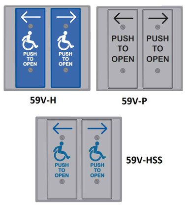 MS Sedco 59V Series Vestibule Push Plate Switches - Fast Free Shipping ...