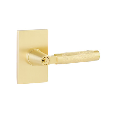 Emtek SELECT L-Square Knurled Key In Lever - Single Cylinder - with 3 ...