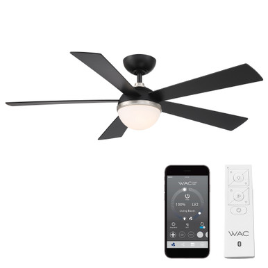 WAC Smart Fans 54" Eclipse 5-Blade LED Smart Ceiling Fan