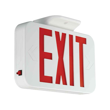 LED Exit Sign, Field-Selectable Red/Green, Remote Capacity, Self ...