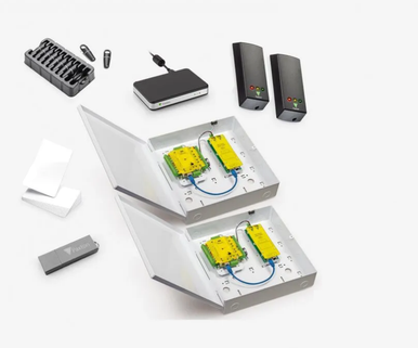 Paxton Net2, 2 Door Kit, Net2 Plus Single Door Controller w/Metal Housing, PoE+ PSU, P50 Mullion ...