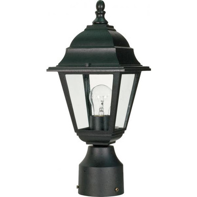 NUVO Lighting 60-3456 Briton, 1-Light, 14in, Post Lantern with Clear ...