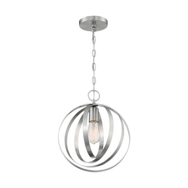 NUVO Lighting 60-7046 Pendleton, 1-Light, Pendant Fixture, Brushed ...