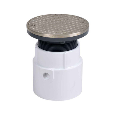 OATEY 74168 4" PVC Pipe Base General Purpose Cleanout w/ 6" NI Cover ...