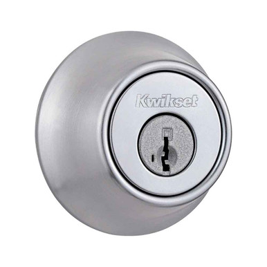 Kwikset 665-STRP Smart Key Round Double Cylinder Deadbolt, Round Corner ...