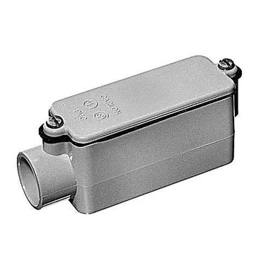 Carlon Type E PVC Conduit Body - Gray with Textured Lid | ZenSupply