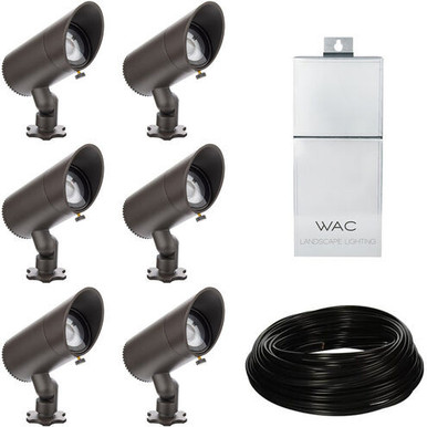 WAC Lighting LED 12V Landscape Lighting Kit with Basic Accent Light 5311-30