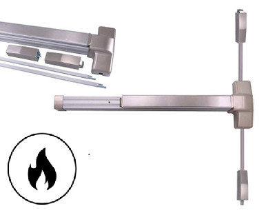 Design Hardware F1000V 33" Heavy Duty Fire Rated Surface Vertical Rod ...