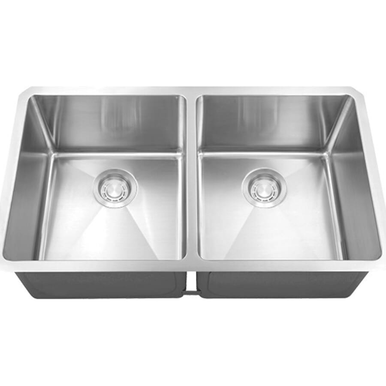 Cahaba CASS325050UMDB-M 32 In. Micro Radius 50/50 Double Bowl ...