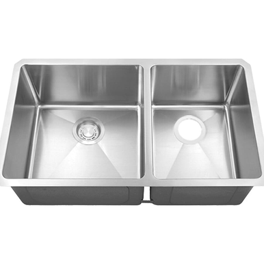 Cahaba CASS32186040UMDB 32 In. Micro Radius 60/40 Double Bowl ...
