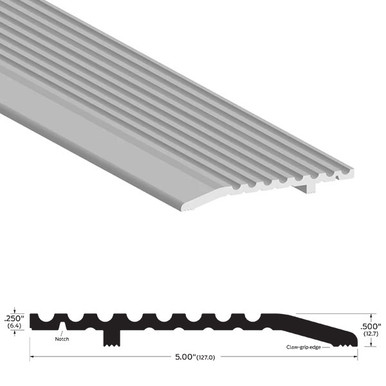 Zero 1675A Half Saddle Threshold – 5″ Wide x 1/2″ High – Aluminum Mill ...